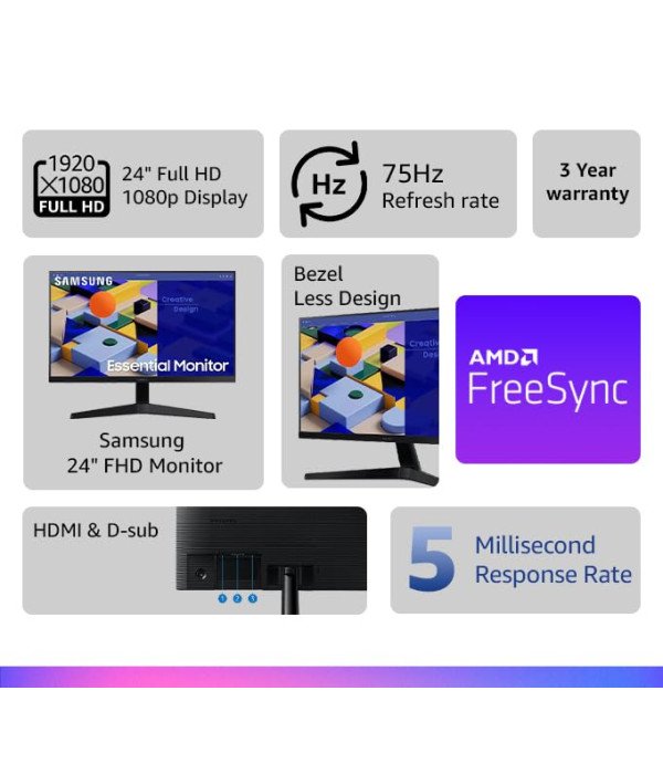 SAMSUNG MONITOR LS24C312EAWXXL - FHD / IPS / 75HZ
